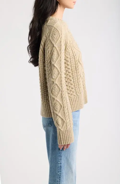 Pendleton Fisherman Cable Knit Wool Blend Sweater