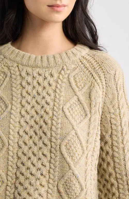 Pendleton Fisherman Cable Knit Wool Blend Sweater