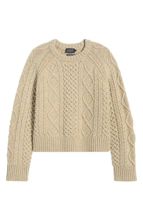 Pendleton Fisherman Cable Knit Wool Blend Sweater