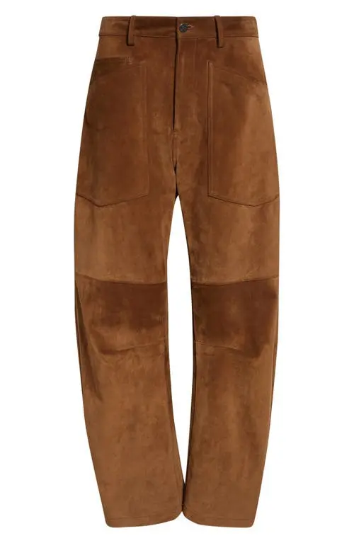 NILI LOTAN Shon Suede Barrel Leg Pants - Martora