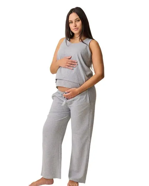 KINDRED BRAVELY Waffle Maternity And Nursing Three-piece Lounge Set