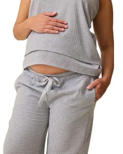 KINDRED BRAVELY Waffle Maternity And Nursing Three-piece Lounge Set