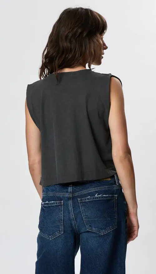 RAGABOND STUDIO Jackie Pleated Shell - Washed Black