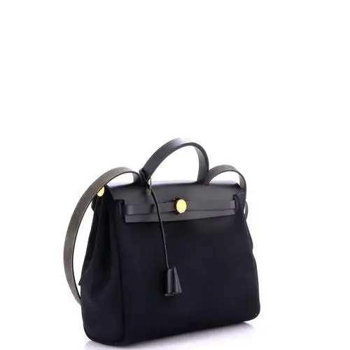 Hermès Herbag Zip Leather And Toile 31