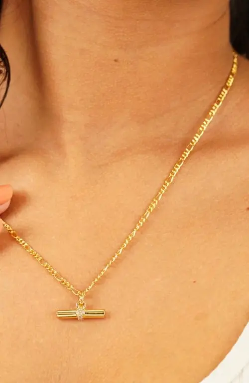 LITTLE SKY STONE T Bar Charm Necklace