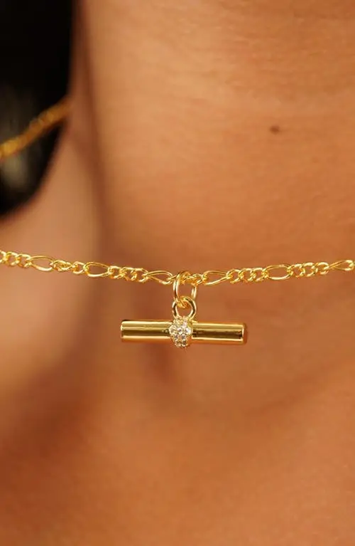 LITTLE SKY STONE T Bar Charm Necklace