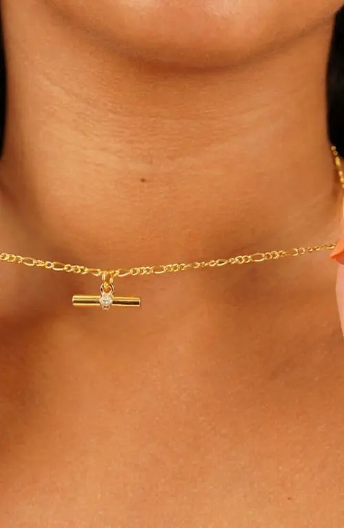 LITTLE SKY STONE T Bar Charm Necklace