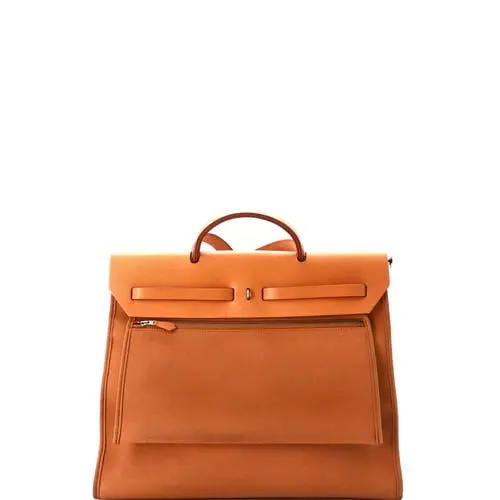 Hermès Herbag Zip Leather And Toile 39