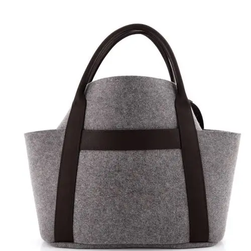 Hermès Sac De Pansage Groom Handbag Felt - Grey