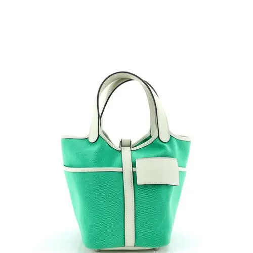 Hermès Cargo Picotin Lock Bag Canvas And Swift Pm