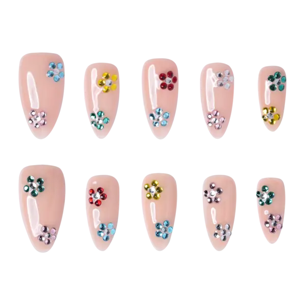 3H NAILS Nashvillemedium Almond Press-on Nails - Nude