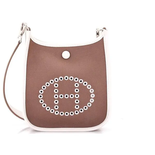Hermès Neo Evelyne Bag Toile And Leather Tpm - Grey