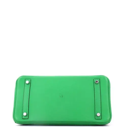 Hermès Birkin Ghillies Bag Togo And Swift With Palladium Hardware 30 - Green