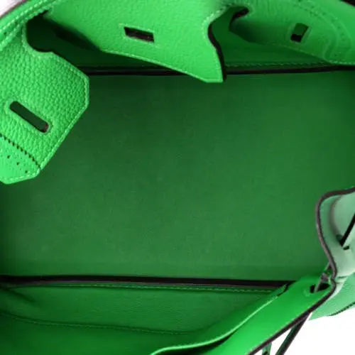 Hermès Birkin Ghillies Bag Togo And Swift With Palladium Hardware 30 - Green