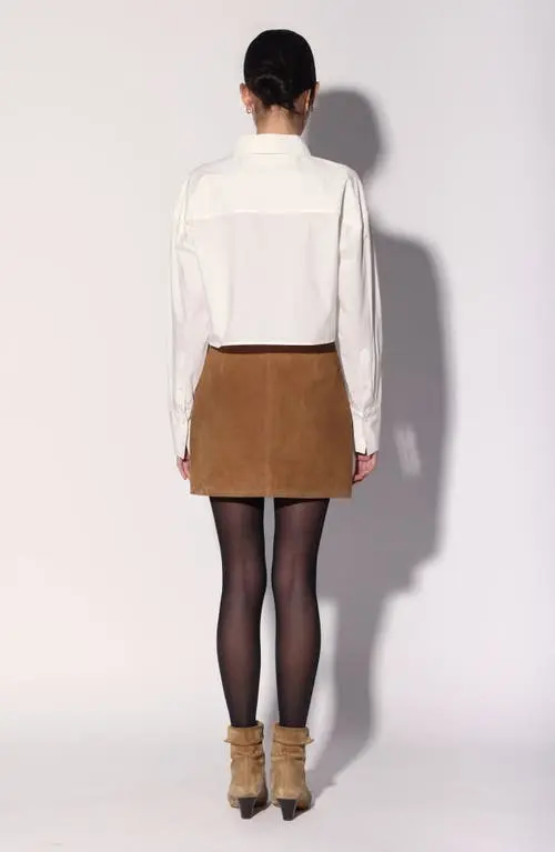 Walter Baker Sidney Suede Leather Skirt