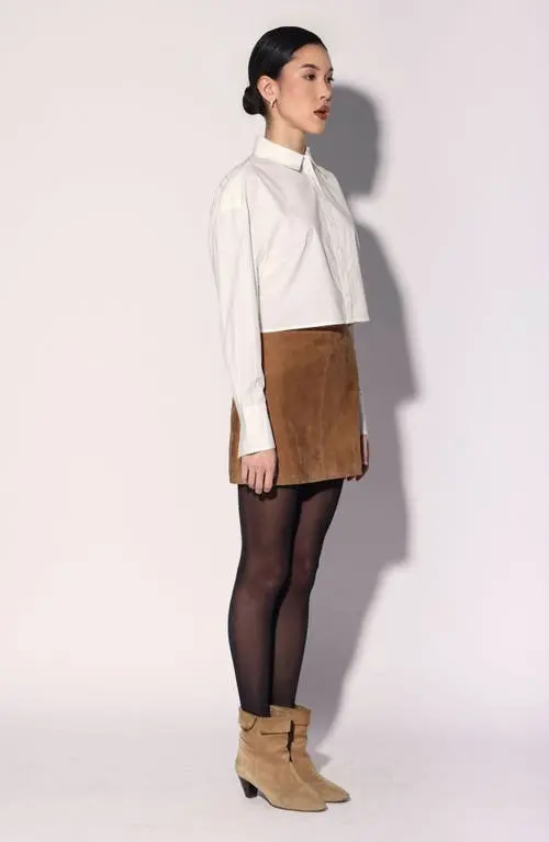 Walter Baker Sidney Suede Leather Skirt