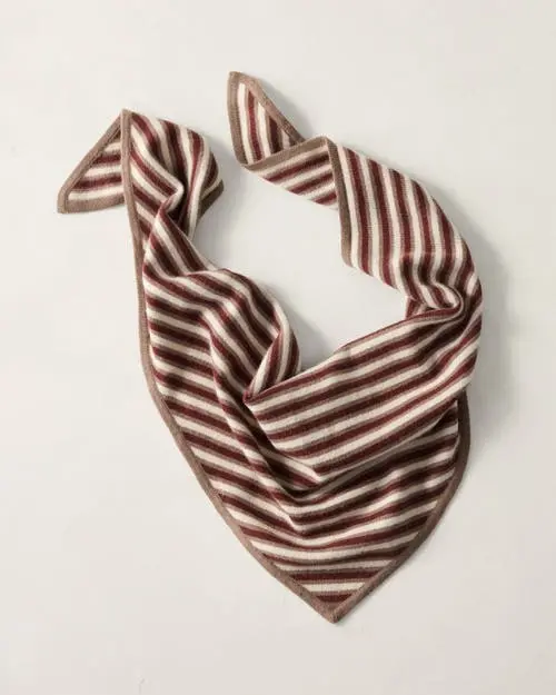 HAVEN WELL WITHIN Wool And Cashmere Striped Triangle Scarf - Carbon Multi