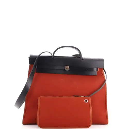 Hermès Herbag Zip Leather And Toile 39