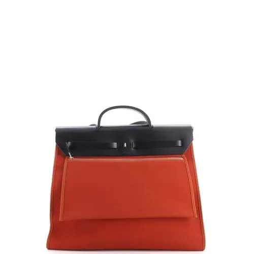 Hermès Herbag Zip Leather And Toile 39
