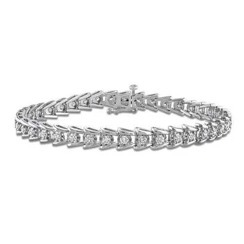 JULIANNA B. 2 Ctw Lab-grown Diamond Link Tennis Bracelet