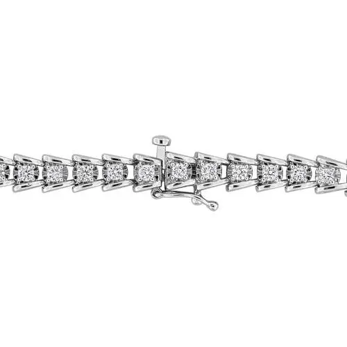 JULIANNA B. 2 Ctw Lab-grown Diamond Link Tennis Bracelet