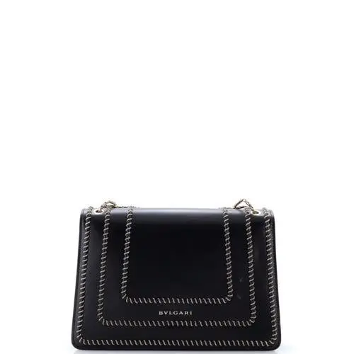 BVLGARI Serpenti Forever Shoulder Bag Embellished Leather Medium