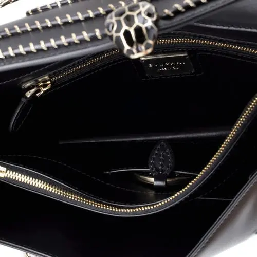 BVLGARI Serpenti Forever Shoulder Bag Embellished Leather Medium