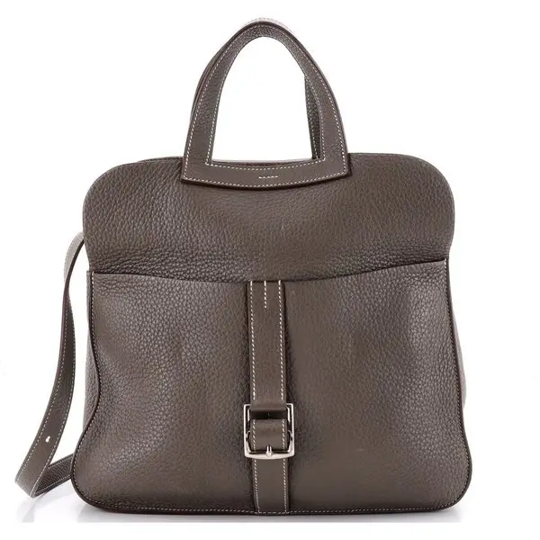 Hermès Halzan Bag Clemence 31 - Grey