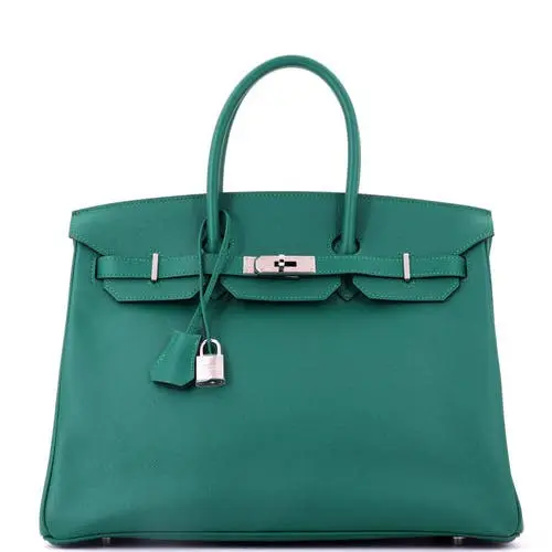 Hermès Birkin Handbag Epsom With Palladium Hardware 35 - Green