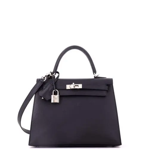 Hermès Kelly Handbag Epsom With Palladium Hardware 25 - Black