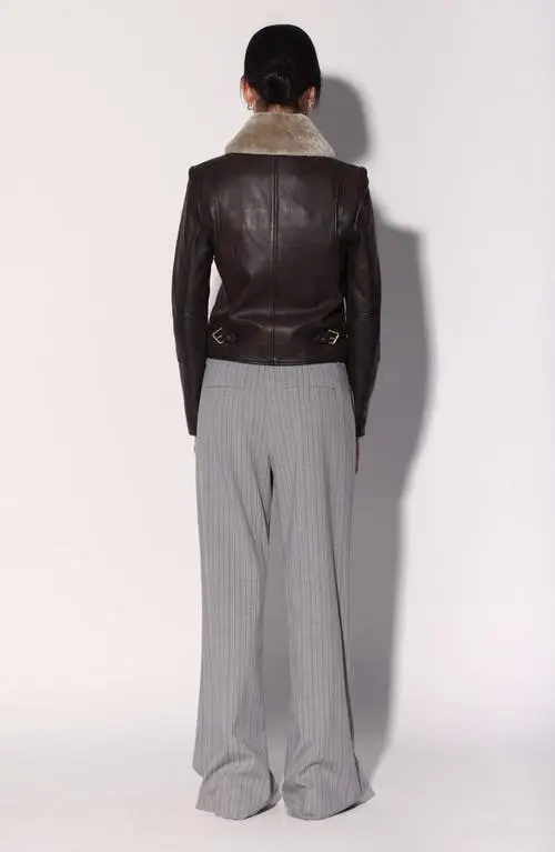 Walter Baker Liza Leather Fur Jacket