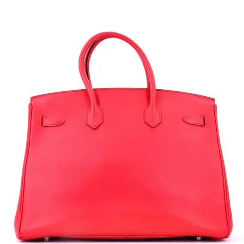 Hermès Birkin Handbag Pink Epsom With Palladium Hardware 35 - Red