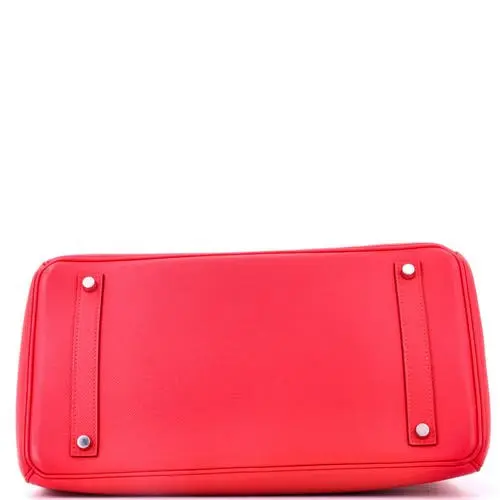 Hermès Birkin Handbag Pink Epsom With Palladium Hardware 35 - Red