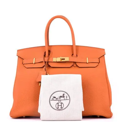 Hermès Birkin Handbag Togo With Gold Hardware 35 - Orange