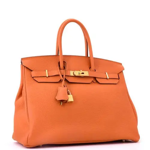 Hermès Birkin Handbag Togo With Gold Hardware 35 - Orange