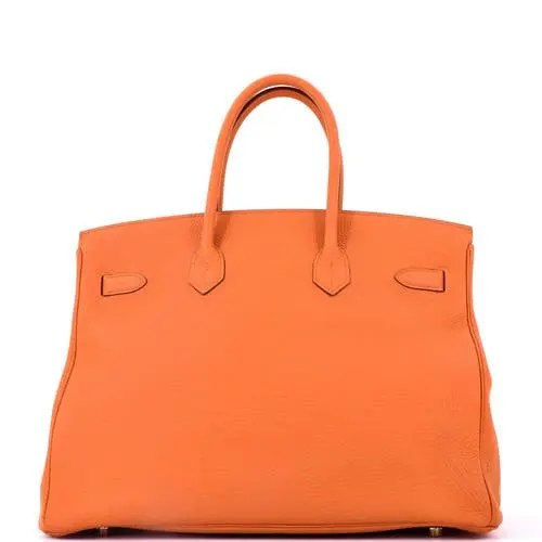 Hermès Birkin Handbag Togo With Gold Hardware 35 - Orange