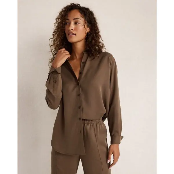 HAVEN WELL WITHIN The Daily Shirt In Drapey Twill