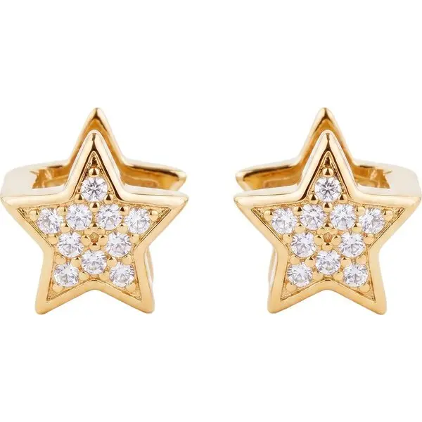 AREA STARS Gita Double Sided Star Studs - Gold
