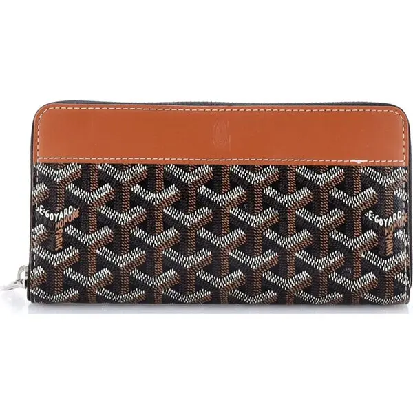 Goyard Matignon Zip Wallet Coated Canvas With Leather