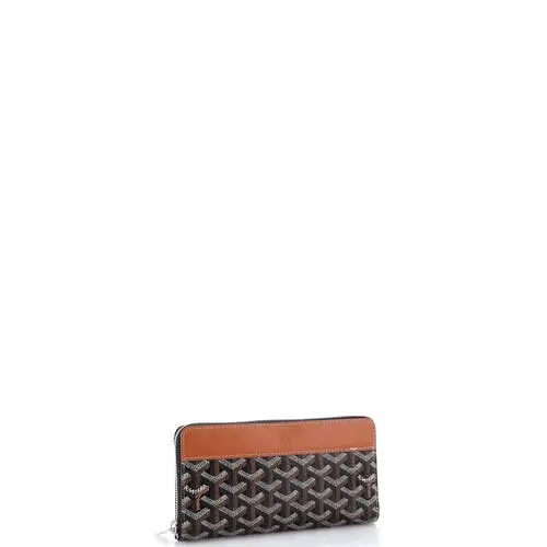Goyard Matignon Zip Wallet Coated Canvas With Leather