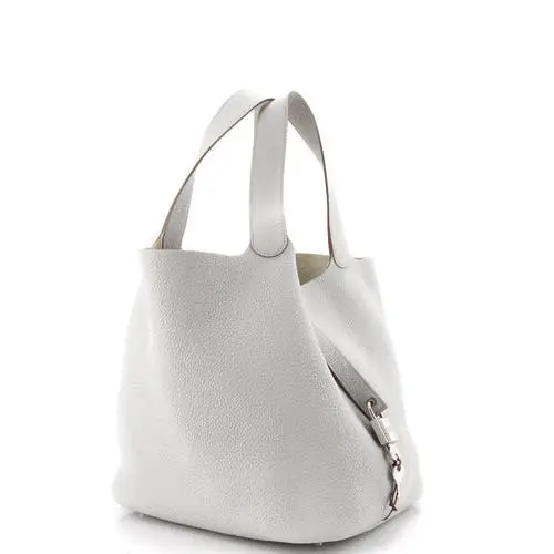 Hermès Picotin Lock Bag Clemence Gm - Grey