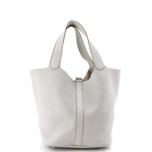 Hermès Picotin Lock Bag Clemence Gm - Grey