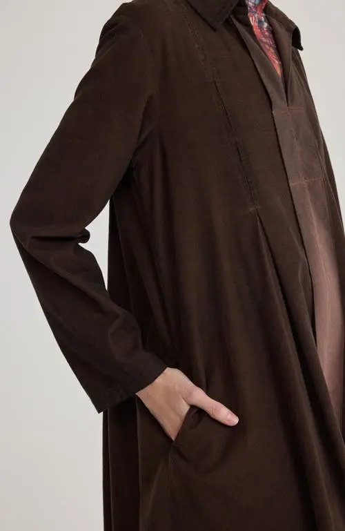 LUUKAA Thea Velvet Shirt Dress