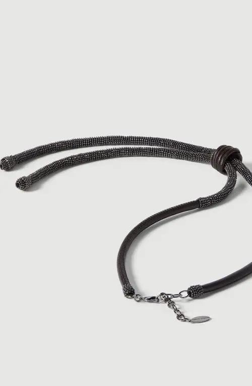 Brunello Cucinelli Precious Leather Bolo Tie