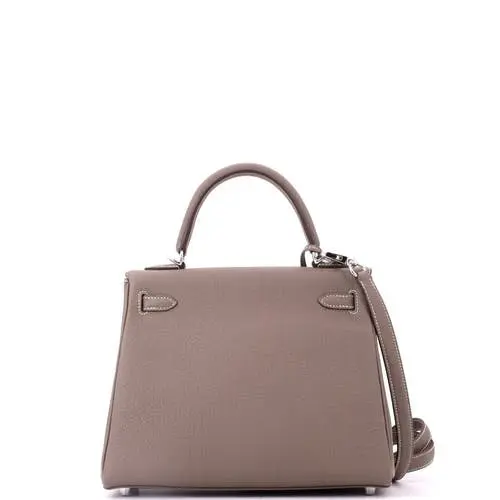 Hermès Kelly Handbag Togo With Palladium Hardware 25 - Grey