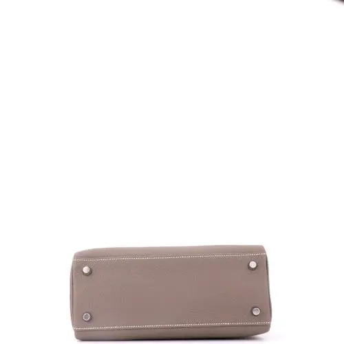 Hermès Kelly Handbag Togo With Palladium Hardware 25 - Grey