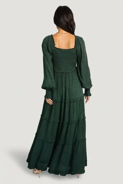 BALTIC BØRN Amanda Smocked Dotted Maxi Dress