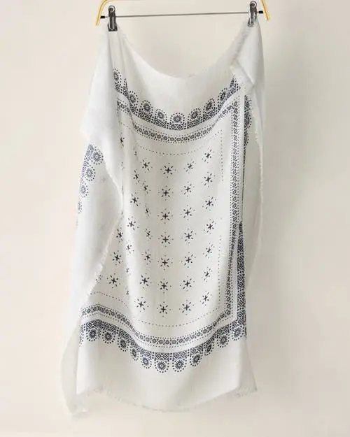 HAVEN WELL WITHIN Oversized Wool Bandana - Ash Hthr Multi
