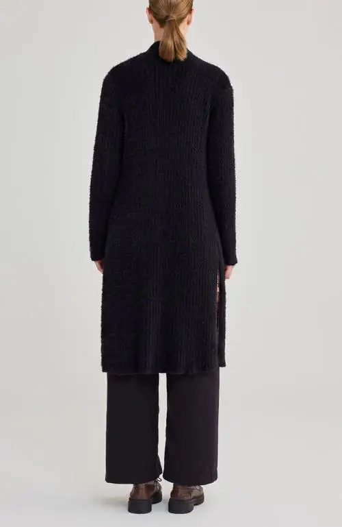 LUUKAA Lou Shaggy Knit Cardigan - Black