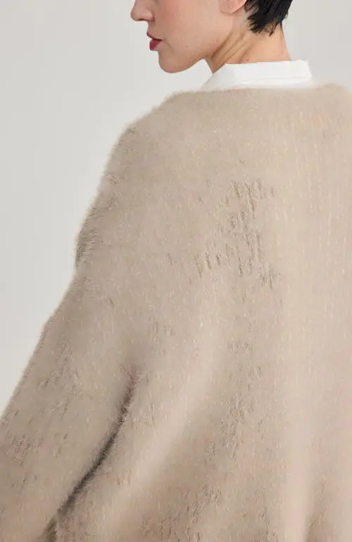LUUKAA Juliette Shaggy Knit Sweater - Beige